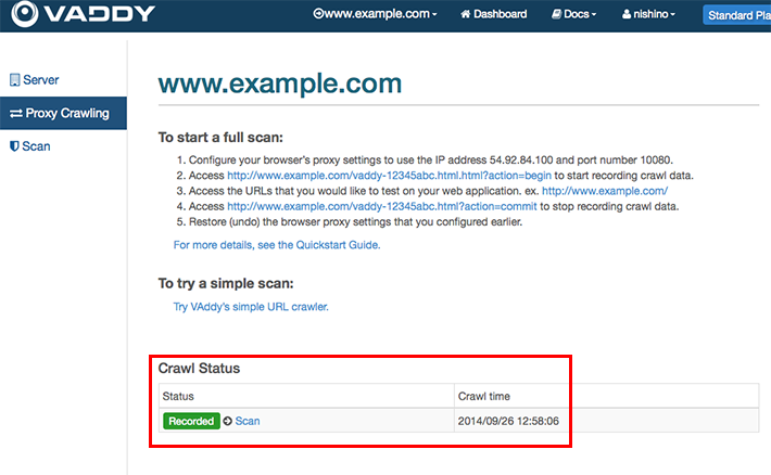Step 2: Crawling – VAddy Docs